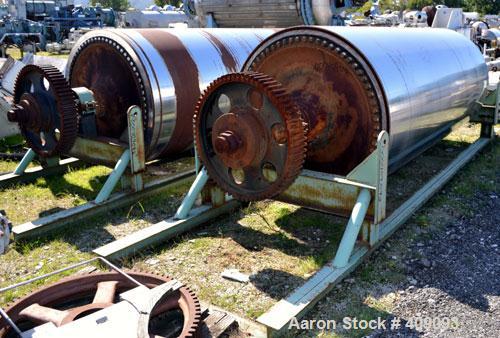 Used (1) Set of Beloit Double Drum Dryer Rolls, Carbon Steel. Approxi