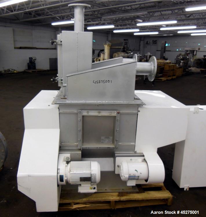 Used Dynamic Air Forberg Twin Shaft Fluidizer Dryer, 4.2 Cubic Feet,