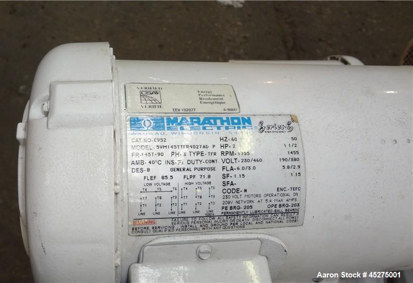 Used Dynamic Air Forberg Twin Shaft Fluidizer Dryer, 4.2 Cubic Feet,