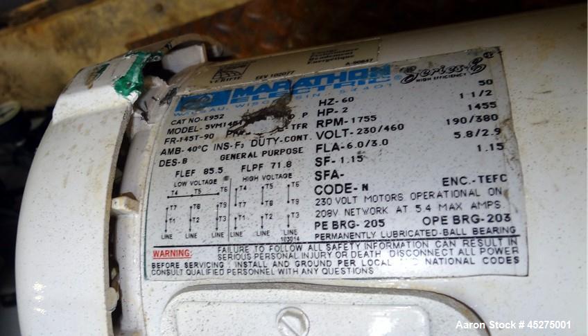 Used Dynamic Air Forberg Twin Shaft Fluidizer Dryer, 4.2 Cubic Feet,