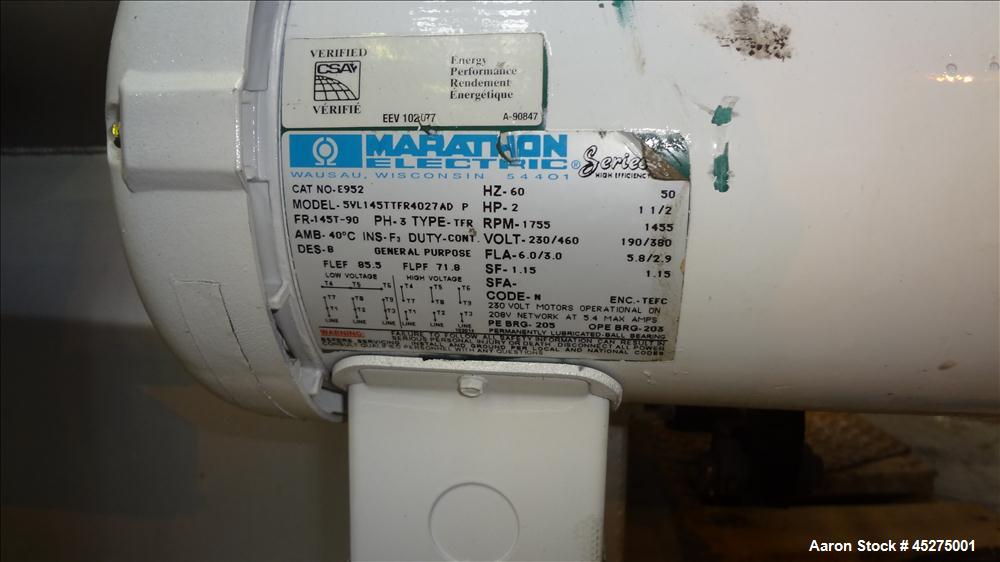 Used Dynamic Air Forberg Twin Shaft Fluidizer Dryer, 4.2 Cubic Feet,