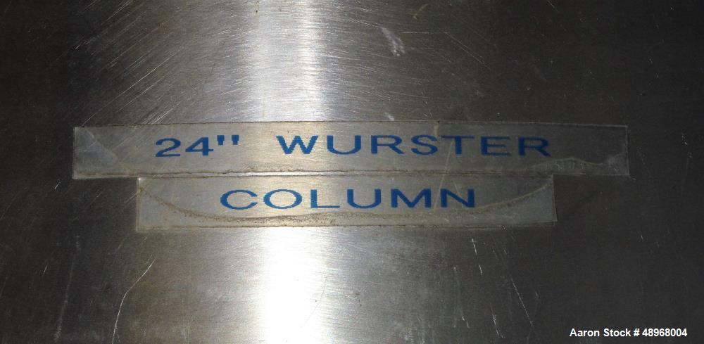 Used 24" Wurster Column/Insert, 304 Stainless Steel. Approximately 18