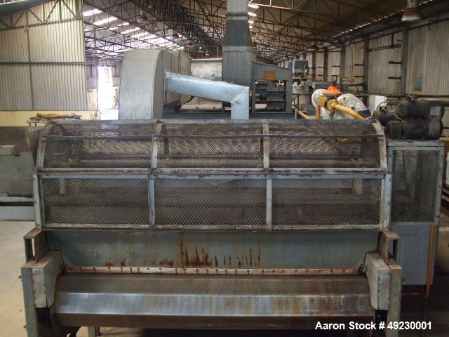 Used Proctor & Schwartz Gas Fired Dryer. 8 compartments (7) with heat