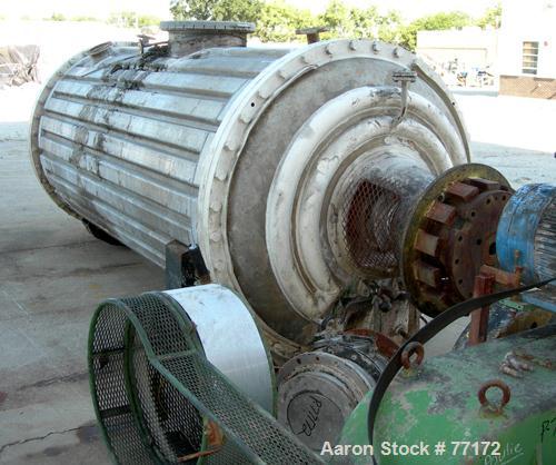 Used CMR Rotary Vacuum Dryer, 101 Cubic Foot Working Capacity, 316 St