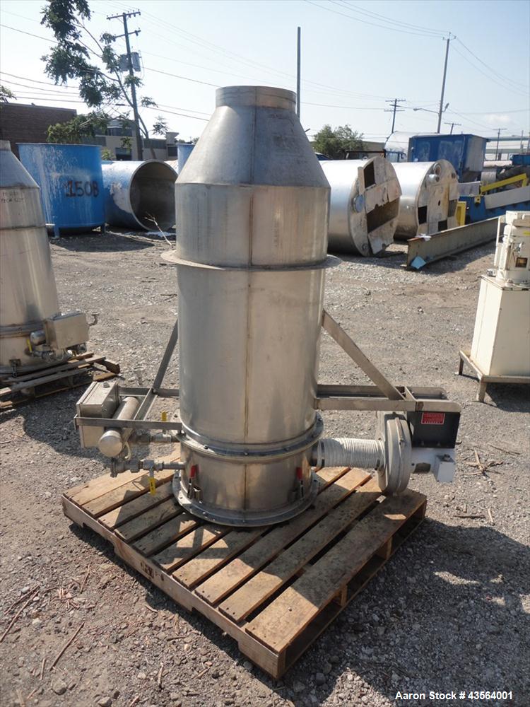 Used Bin Vent Dust Collector, Approximately 15 Square Feet, Stainless