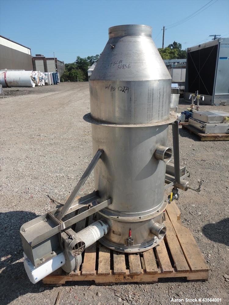 Used Bin Vent Dust Collector, Approximately 15 Square Feet, Stainless