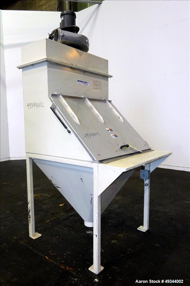 Used Spiroflow Filtered Bag Dump Station, Model BDS. Top open surge h