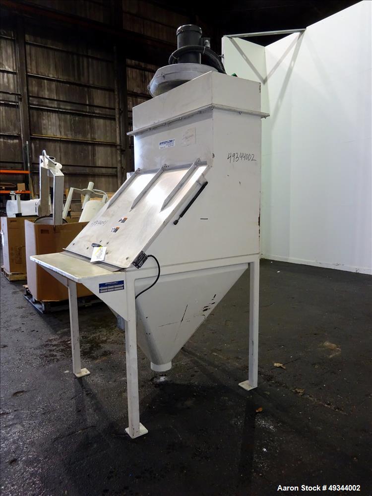 Used Spiroflow Filtered Bag Dump Station, Model BDS. Top open surge h