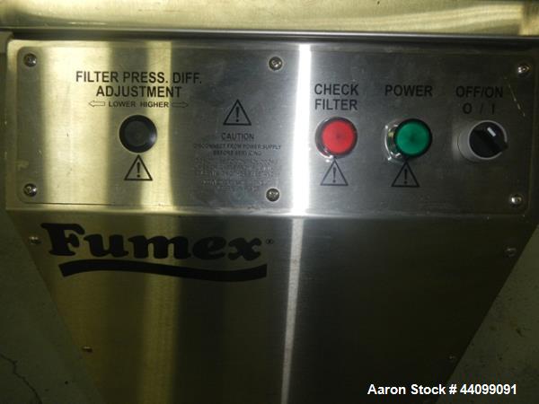 Used Fumex dust collector, model FA2SS, stainless steel construction,