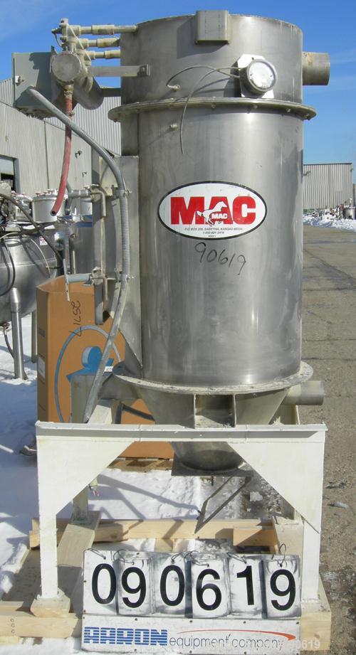 Used: MAC pulse jet filter, model 36AVR7-STY3, 316 stainless steel. A