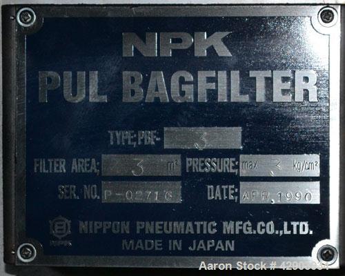 UsedNPK Bin Vent Dust Collector, Model PBF-PPC-3, Stainless Steel. 32