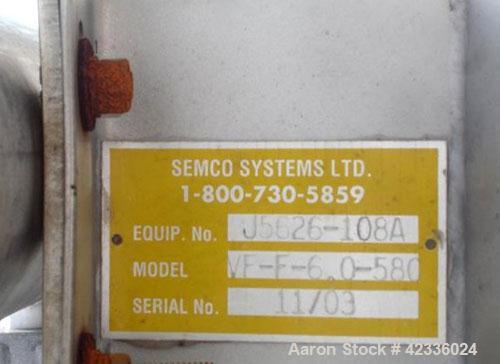 Used Semco Dust Collector, Model VF-F-6-0-580, Stainless Steel. 628 S