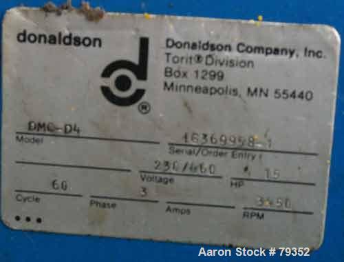 USED:Donaldson Torit Dryflo Mist dust collector, cartridge type,880 s