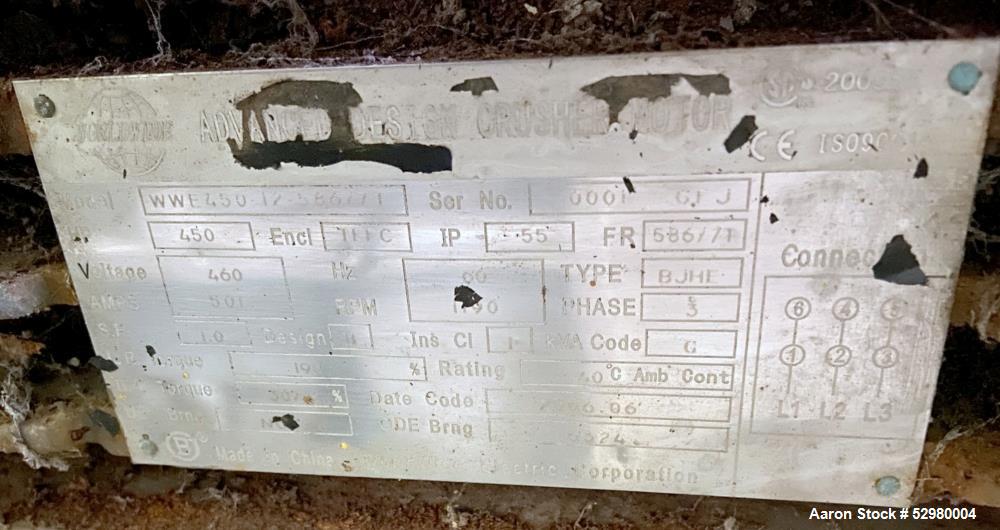 Used Anderson Alloy Steel Expander-Extruder-Cooker. 12" Diameter scre