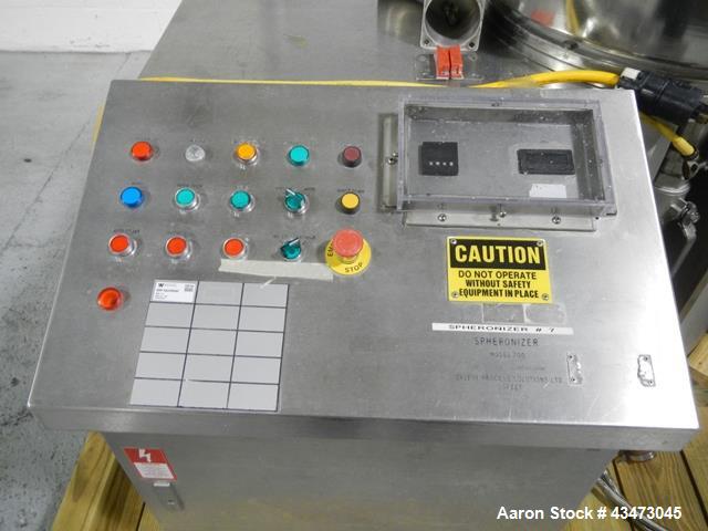 Used Caleva Spheronizer, Model 700, Serial# 15330.
