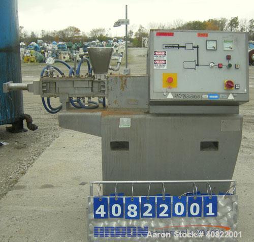 Used APV Baker Twin Screw Extruder, approximate 1" diameter screws. W