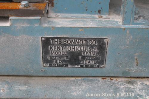 Used Bonnot Extruding System Consisting Of: (2) Bonnot 2" lab extrude