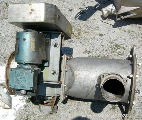 Used Semco Rotary Valve, Model OBRV-02, Cast Iron Housing. Approximat
