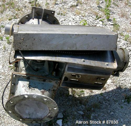 Used Semco Rotary Valve, Model OBRV-02, Cast Iron Housing. Approximat