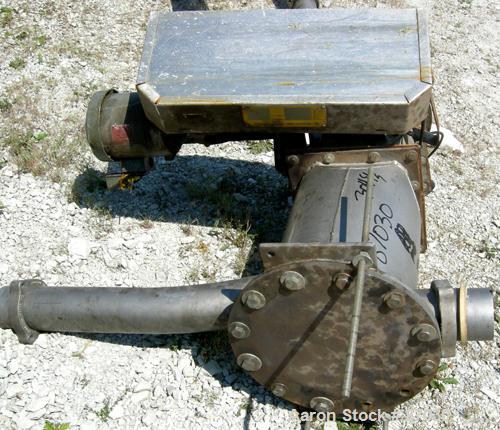 Used Semco Rotary Valve, Model OBRV-02, Cast Iron Housing. Approximat