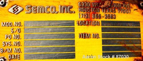 Used Semco Rotary Valve, Model OBRV-02, Cast Iron Housing. Approximat