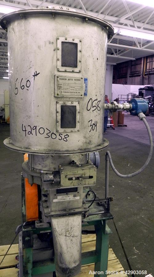 Used Funken Powtechs Volumetric Constant Feeder, Model FSR-Q2-S, 304