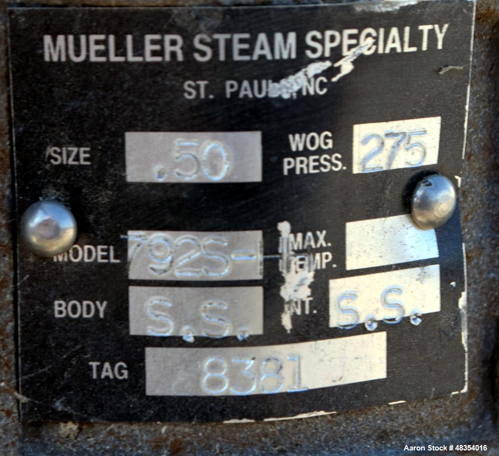 Used Mueller Steam Specialty stainless steel duplex strainer, model 7