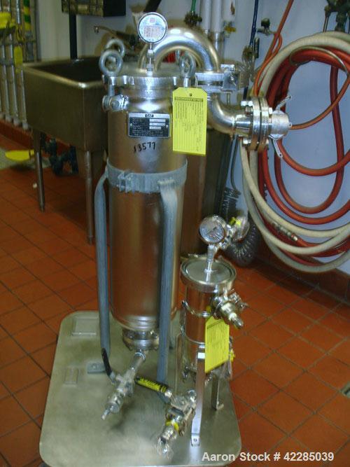 Used GAF Basket Filter, Model RB1-ASL, 316 stainless steel. Rated 0.5