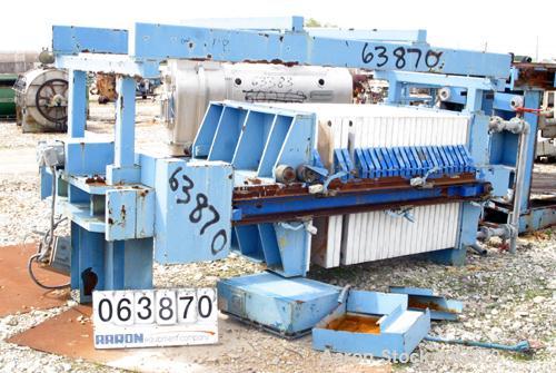 Used Hoesch Industries 48" x 48" Filter Press. (22) Polypropylene pla