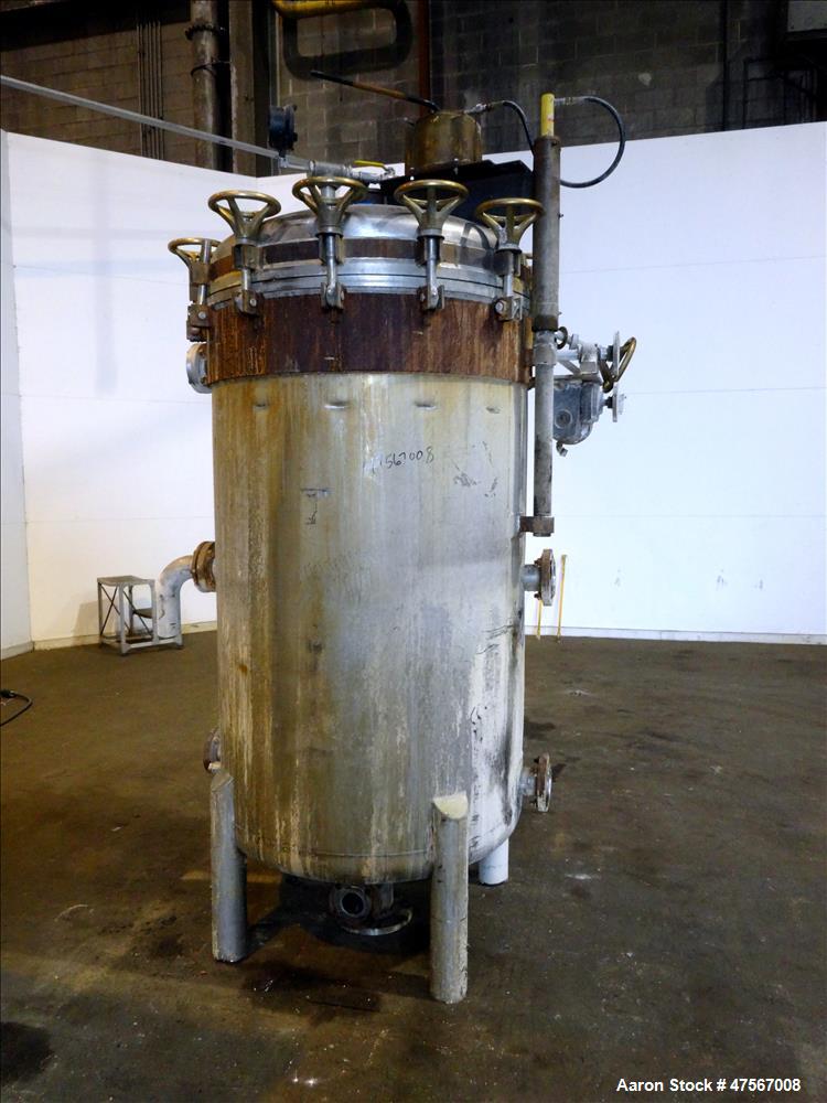 Used Duriron Enzinger Wet Cake Discharge Vertical Tank & Vertical Fil