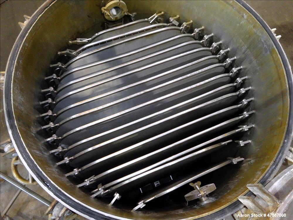 Used Duriron Enzinger Wet Cake Discharge Vertical Tank & Vertical Fil