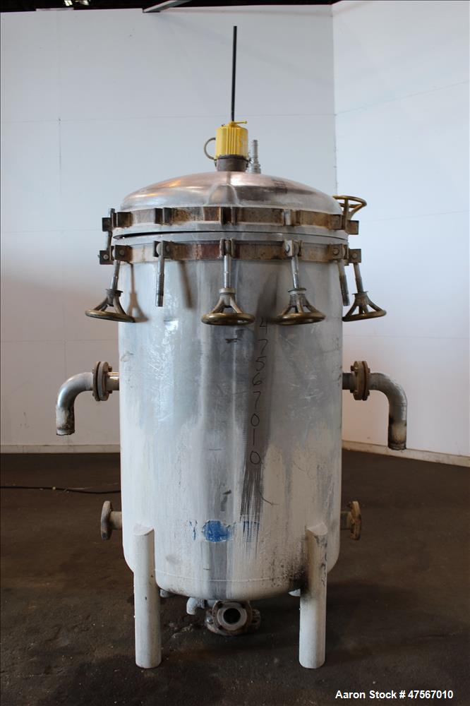 Used Duriron Enzinger Wet Cake Discharge Vertical Tank & Vertical Fil