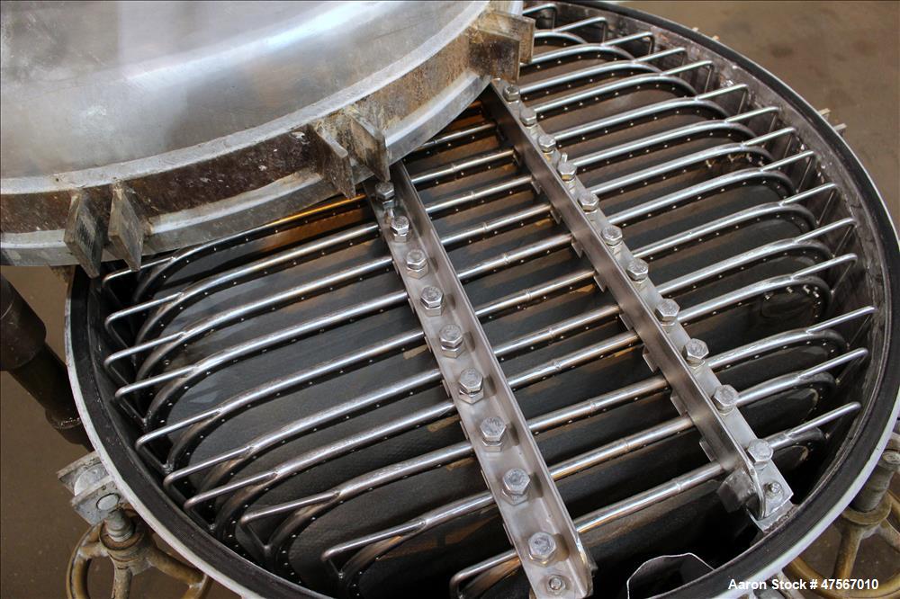 Used Duriron Enzinger Wet Cake Discharge Vertical Tank & Vertical Fil