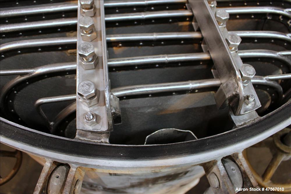 Used Duriron Enzinger Wet Cake Discharge Vertical Tank & Vertical Fil