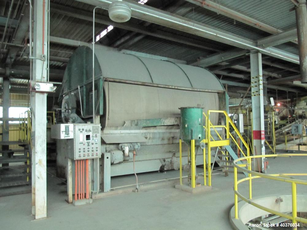 UsedEimco 12' x 14' Rotary Drum Filter. Mild steel drum, E-belt disc