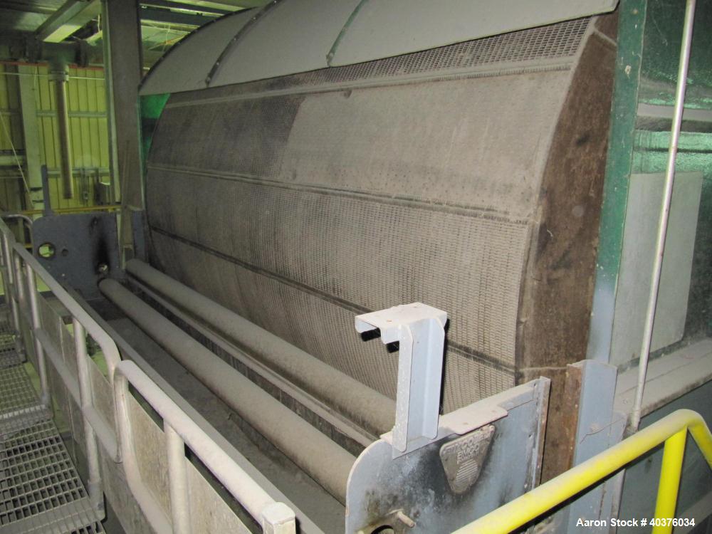 UsedEimco 12' x 14' Rotary Drum Filter. Mild steel drum, E-belt disc