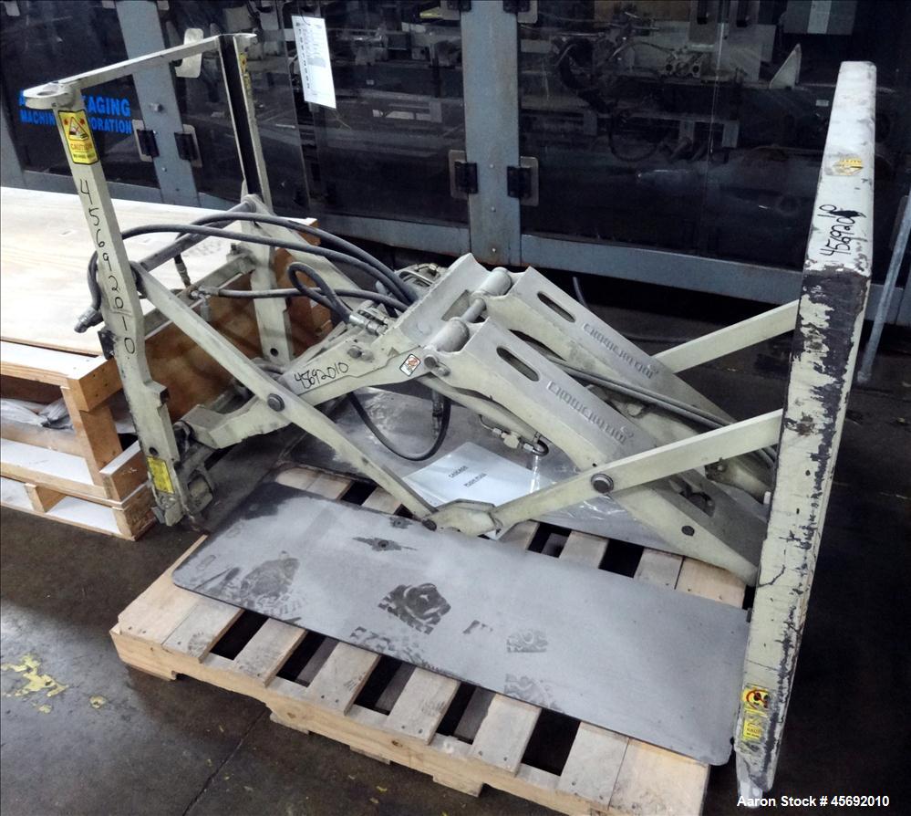 Used Cascade Forklift Push/Pull Attachment, Model QFM. 3,500 lbs capa