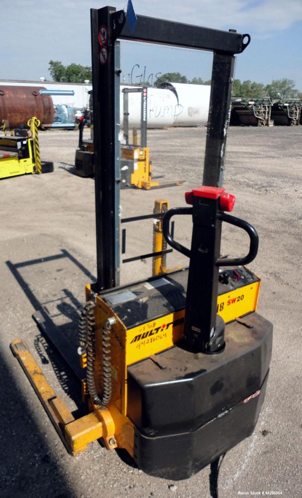Used Multition MCI Corp Electric Walk Behind Straddle Stacker, 1000 P