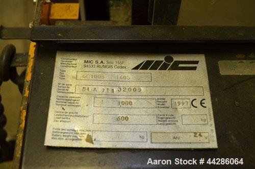 Used Multition MCI Corp Electric Walk Behind Straddle Stacker, 1000 P