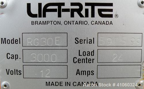 Used Lift-Rite Ergonomic 3000 12 Volt Electric/Manual Portable Scisso