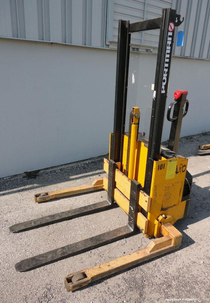 Used Multition MCI Corp Electric Walk Behind Straddle Stacker, 2000 P