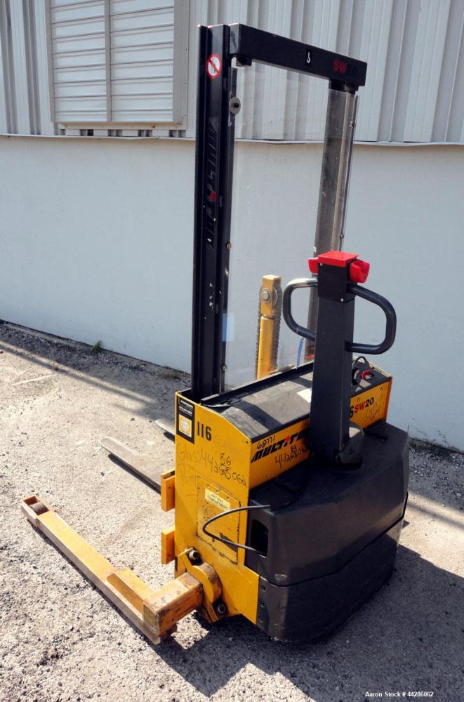 Used Multition MCI Corp Electric Walk Behind Straddle Stacker, 2000 P