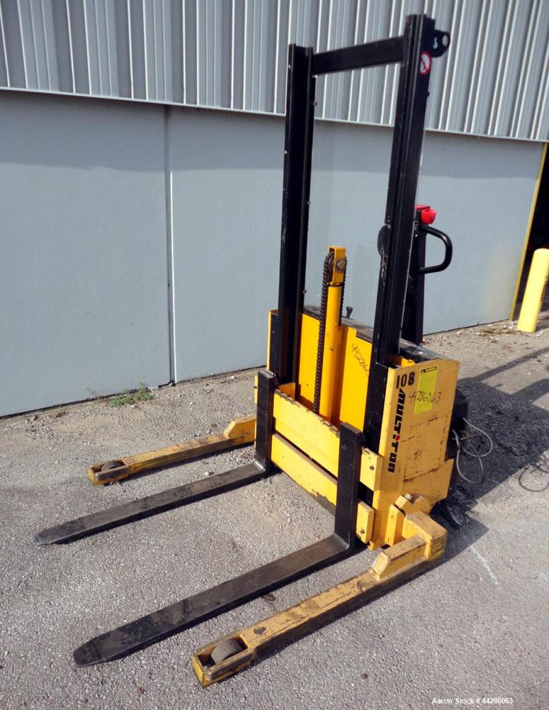 Used Multition MCI Corp Electric Walk Behind Straddle Stacker, 2000 P
