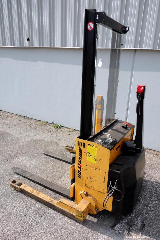 Used Multition MCI Corp Electric Walk Behind Straddle Stacker, 2000 P