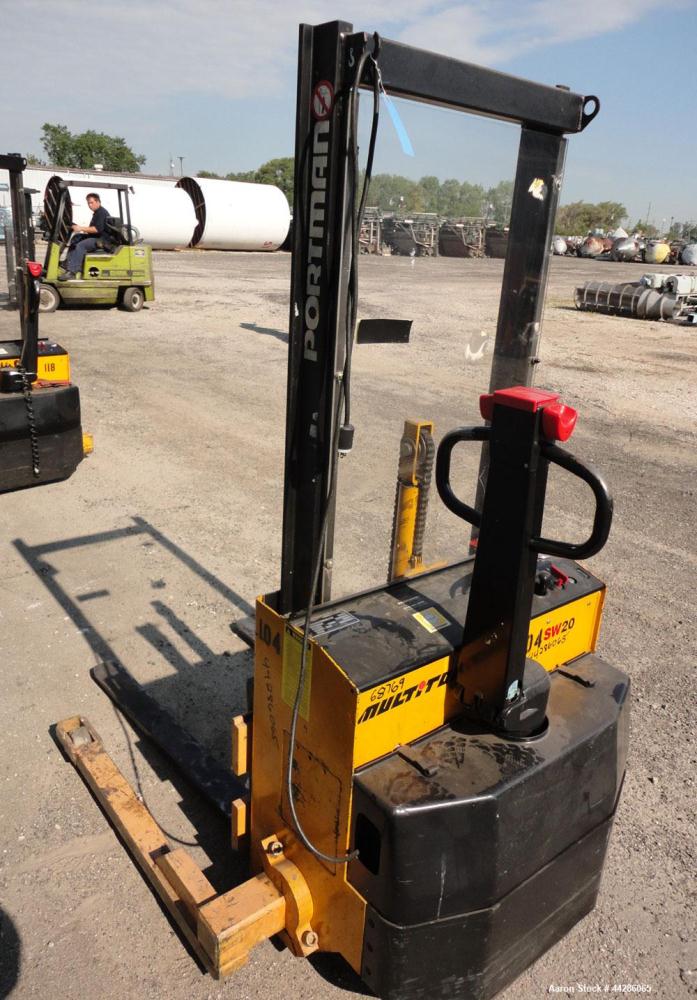 Used Multition MCI Corp Electric Walk Behind Straddle Stacker, 2000 P