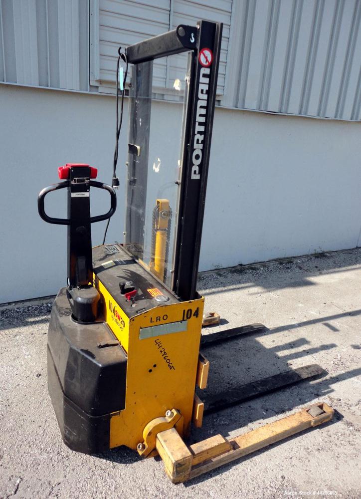 Used Multition MCI Corp Electric Walk Behind Straddle Stacker, 2000 P