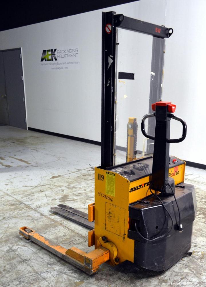 Used Multition MCI Corp Electric Walk Behind Straddle Stacker, 2000 P