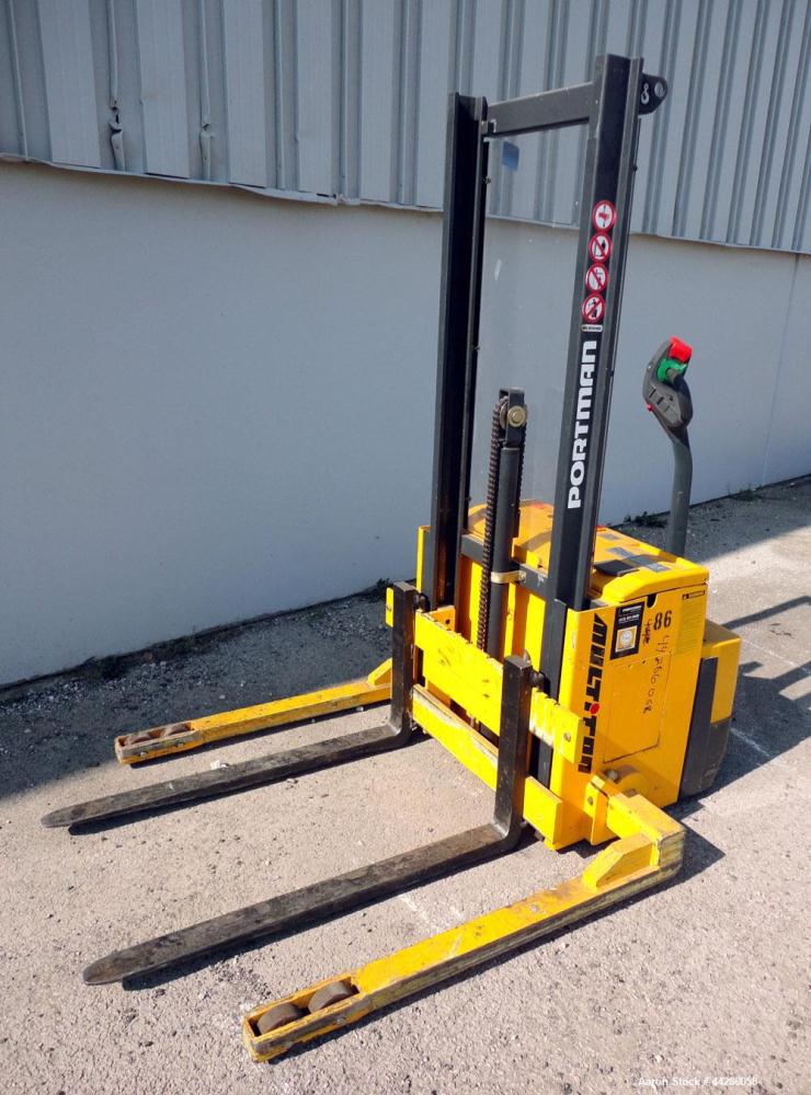 Used Multition MCI Corp Electric Walk Behind Straddle Stacker, 2204 P