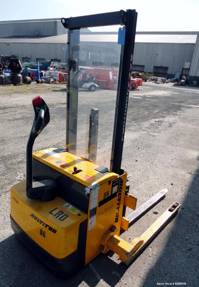 Used Multition MCI Corp Electric Walk Behind Straddle Stacker, 2204 P