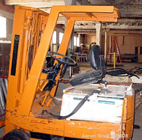 USED:Toyota electric rider fork truck. Approx overall size 7' long x